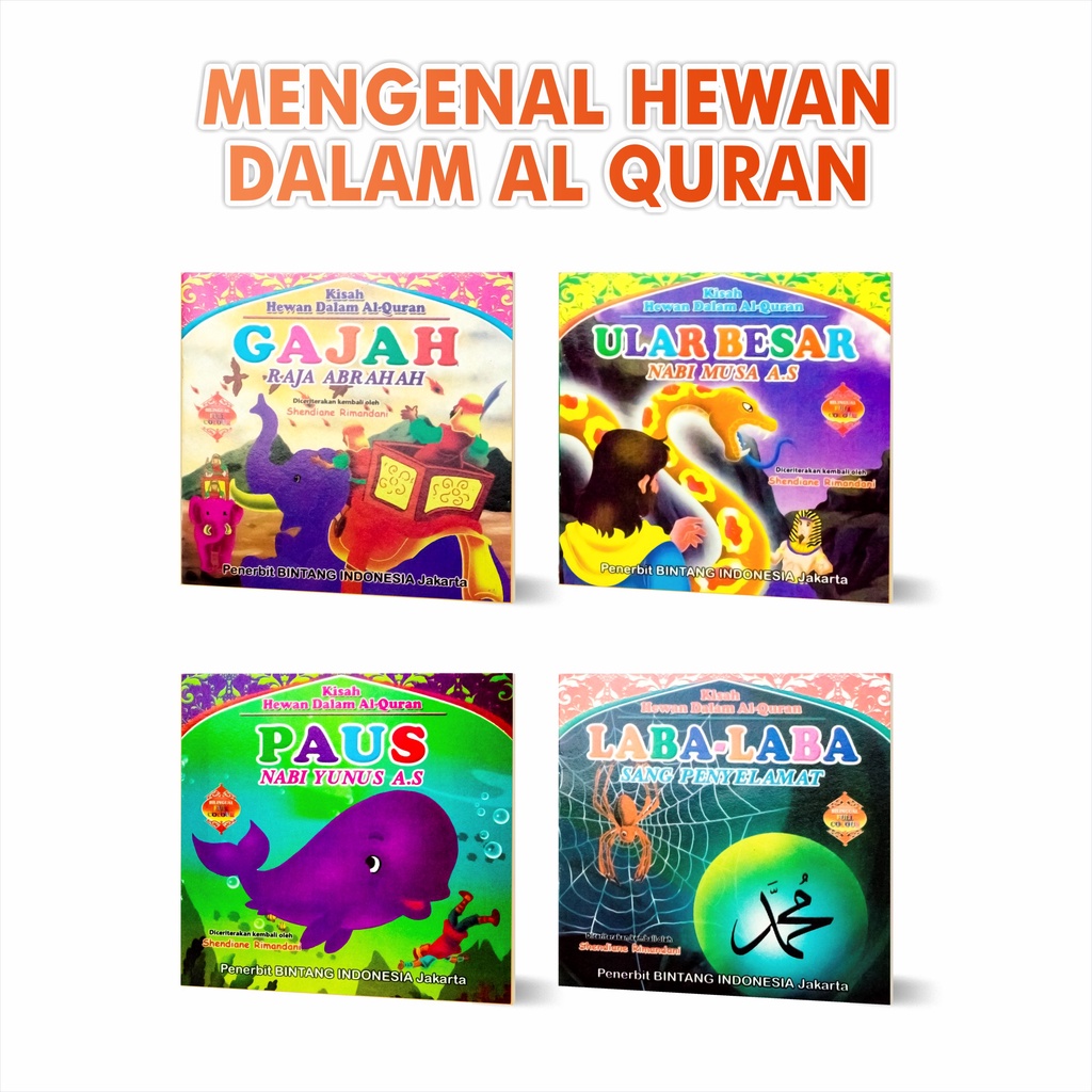 Jual Buku Cerita Anak Bergambar / Buku Cerita Anak Islami / Cerita Seri Kisah Hewan Dalam Al ...