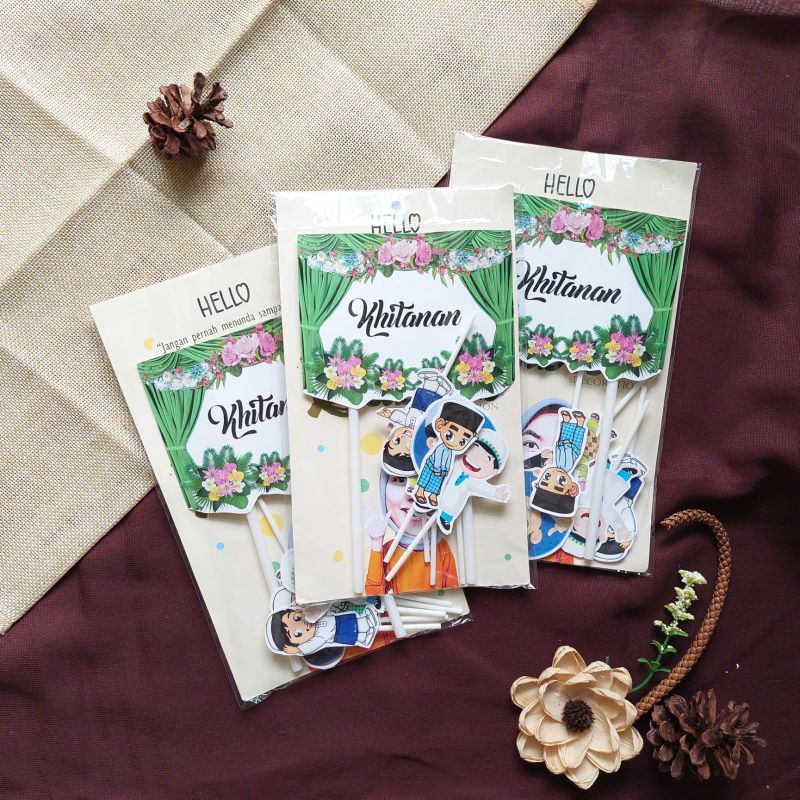 Jual Topper cake plus/ Hiasan kue / Tusukan kue khitanan | Shopee Indonesia