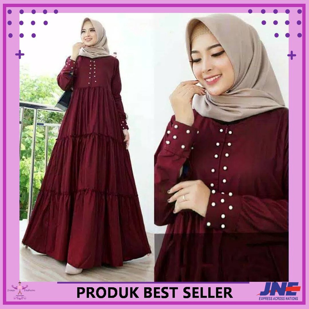 Jual dress gaun elegan kekinian mewah murah gaun pesta resepsi nikahan lamaran busana muslimah ...