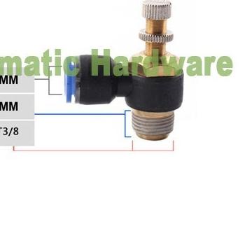 Jual 10mm 3/8 " Fitting pneumatic Flow Speed Control Valve Controller ...