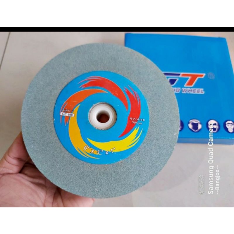 Jual Batu Gerinda Hijau silicone carbide 6"/ Batu Poles Asah Mesin ...