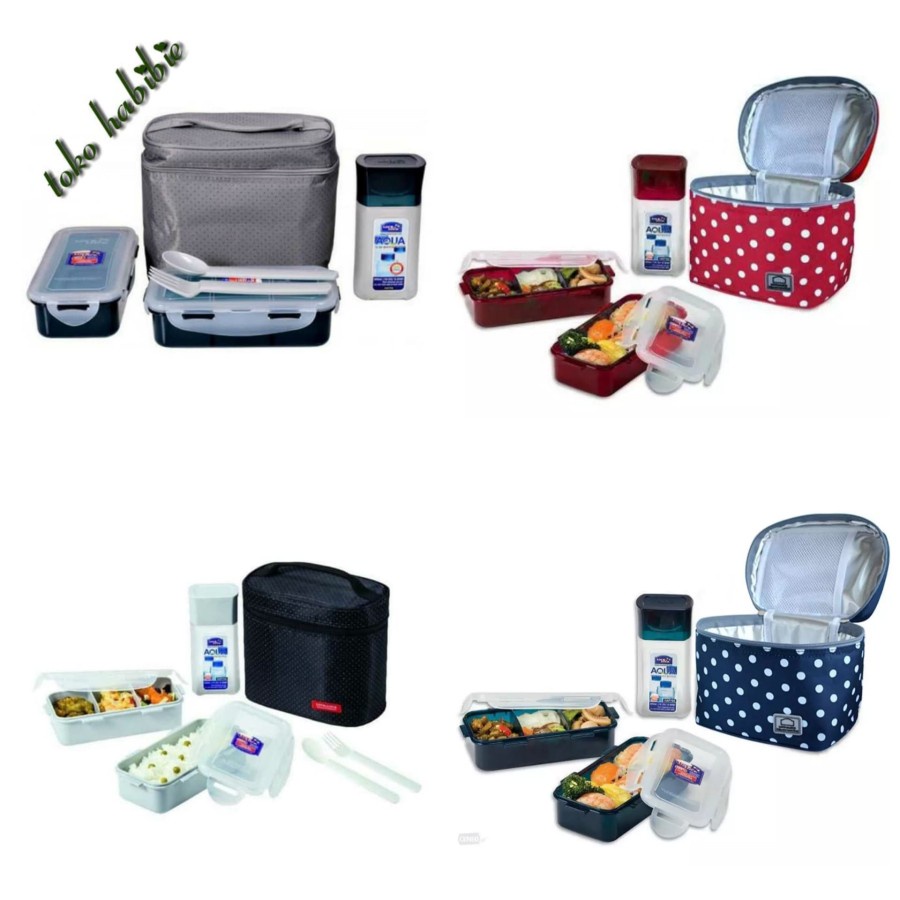 Jual Lock & Lock Lock n Lock Lunch Box Set 3P with tumbler Kotak Makan Bekal beserta tumbler ...