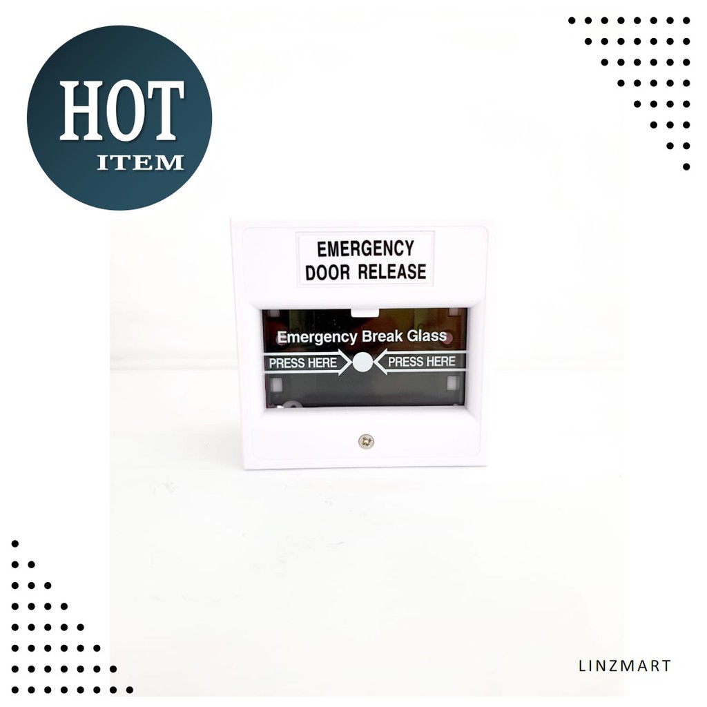 Jual EMERGENCY BREAK GLASS WHITE - DOOR RELEASE | Shopee Indonesia