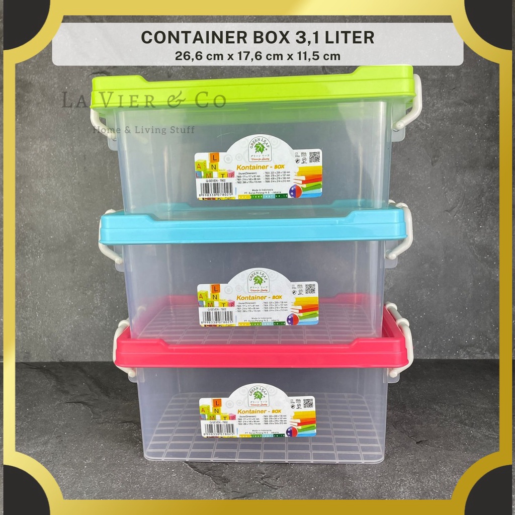 Jual Container Box Serbaguna Box 3,1 Liter kotak Penyimpanan Serbaguna ...