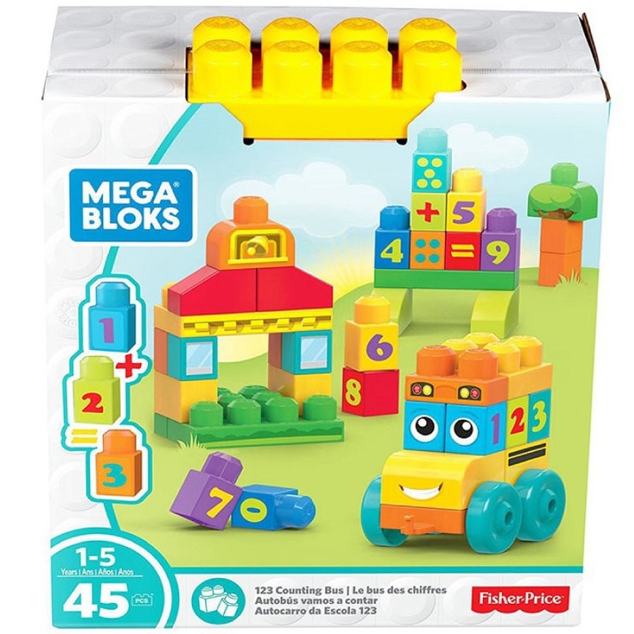 Jual Fisher Price Mega Bloks 123 Counting Bus Blocks Playset | Shopee ...