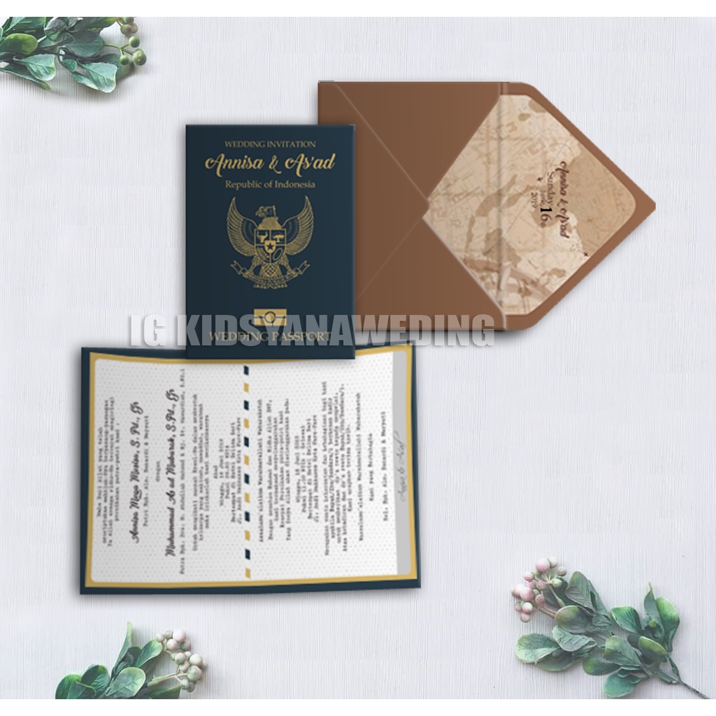 Jual UNDANGAN PASSPORT UNDANGAN BUKU NIKAH DENGAN AMPLOP | Shopee Indonesia