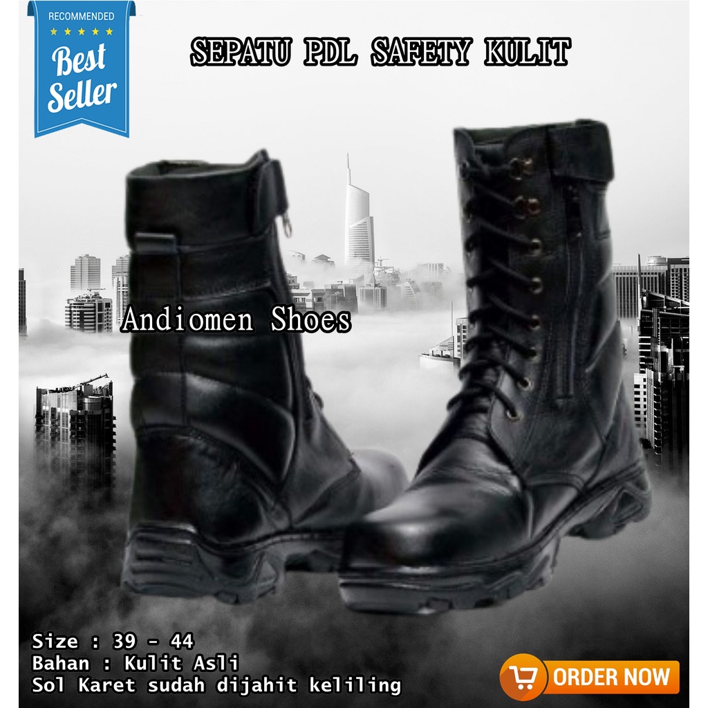 Jual SEPATU PDL TNI AD SEPATU PDL POLRI SECURITY SAFETY BOOTS | Shopee ...