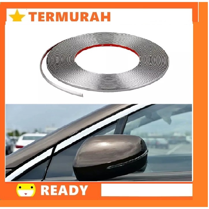 Jual List Lis Chrome Mobil List Kaca Mobil Ukuran Lebar 15 MM Panjang ...