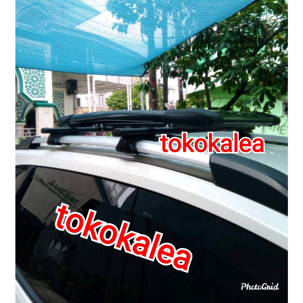 Jual PAKET ROOF RACK RAK/RAK BAGASI MOBIL ATAS+KAKI RAK CROSSBAR JEPIT ...