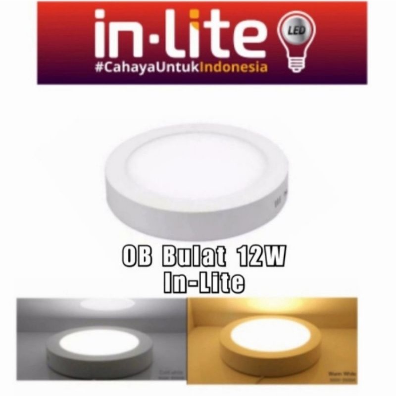 Jual Lampu Downlight LED Panel 12 Watt Inlite Bulat | Shopee Indonesia