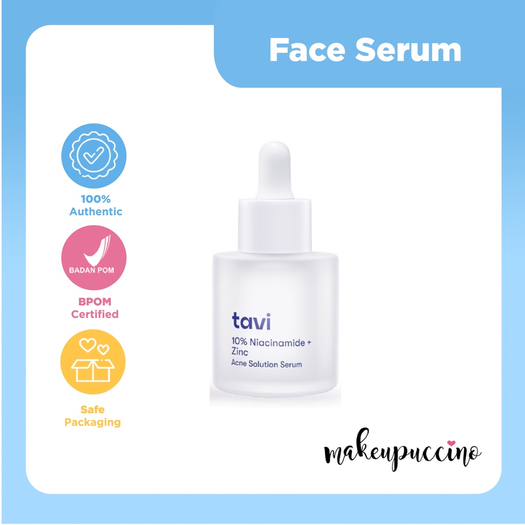 Jual Tavi 10% Niacinamide + Zinc Acne Solution Serum 30ml | Shopee ...