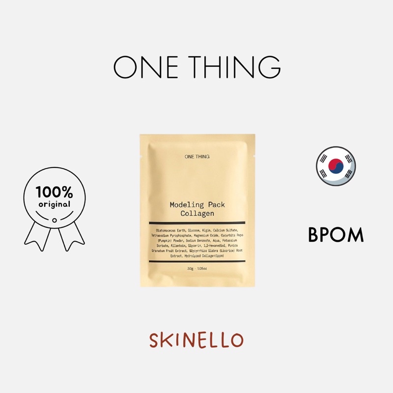 Jual ONE THING Modeling Mask Collagen - 30gr | 1 pcs | Masker Peel off ...