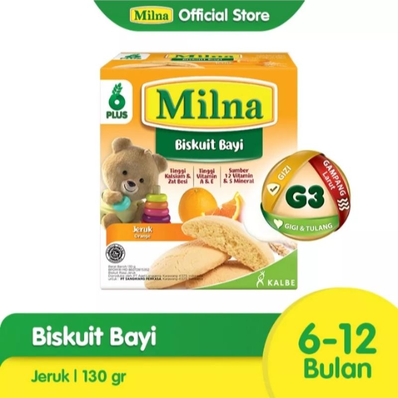Jual MILNA 6 -12 bulan Biskuit Bayi Jeruk Box - 130gr | Shopee Indonesia