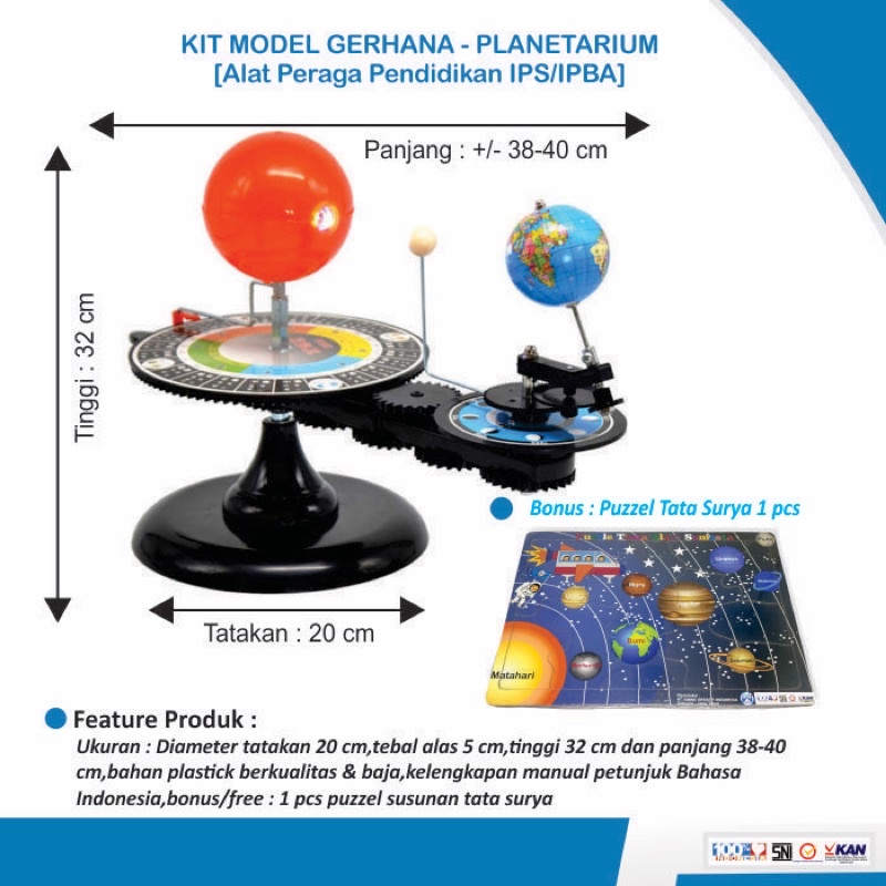 Jual [PROMO] Planetarium - Alat peraga Pendidikan Model Gerhana Bulan ...