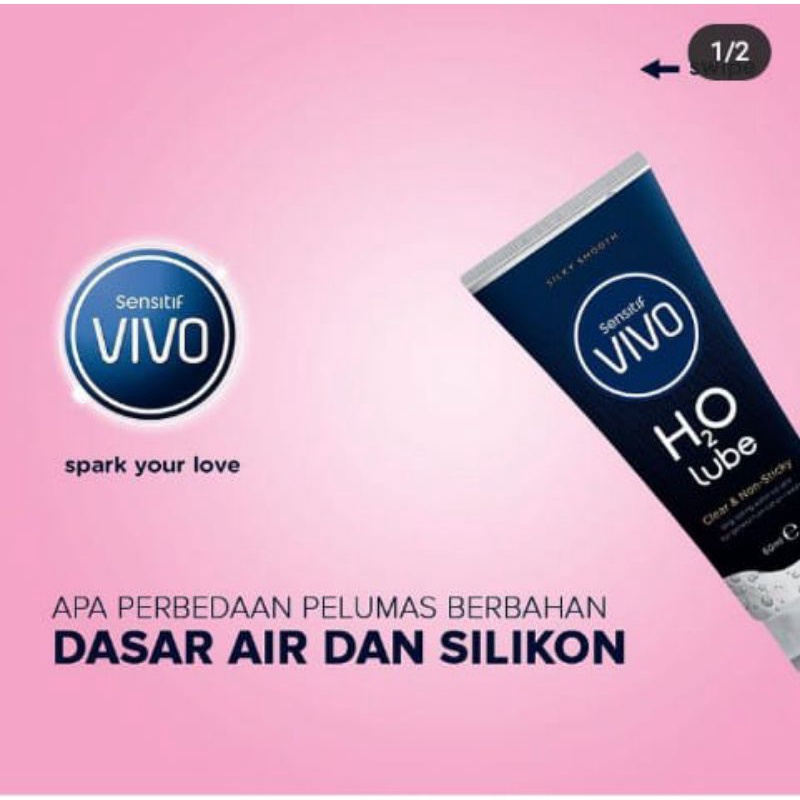 Jual Vivo H2O Lube 60g|Lubricant Water Based 60g|Gel Pelumas 60g ...
