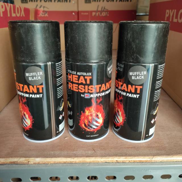 Jual Cat Pylox anti panas autolux heat resistant 1744 Muffler black ...
