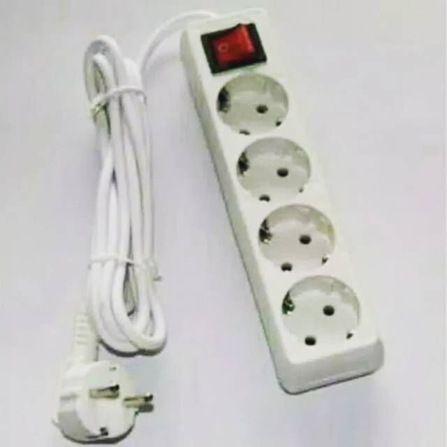 Jual Stop Kontak Colokan Multi Socket 4 Lubang Kabel 1.5 Meter SNI ...