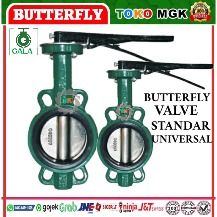 Jual DN100 4" INCH GALA BUTTERFLY VALVE WAFER TYPE LEVER CAST IRON ...