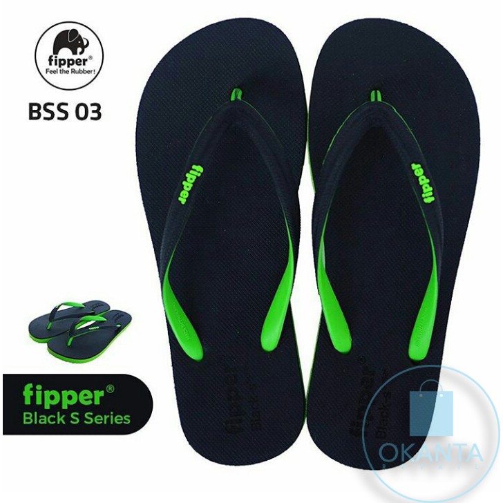 Jual Sandal Fipper Black Series S - Black Green [BSS 03] - ORIGINAL ...