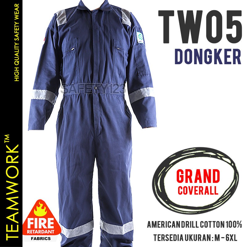 Jual TW05 TeamWork Coverall Anti Api Wearpack Baju Kerja Safety ...