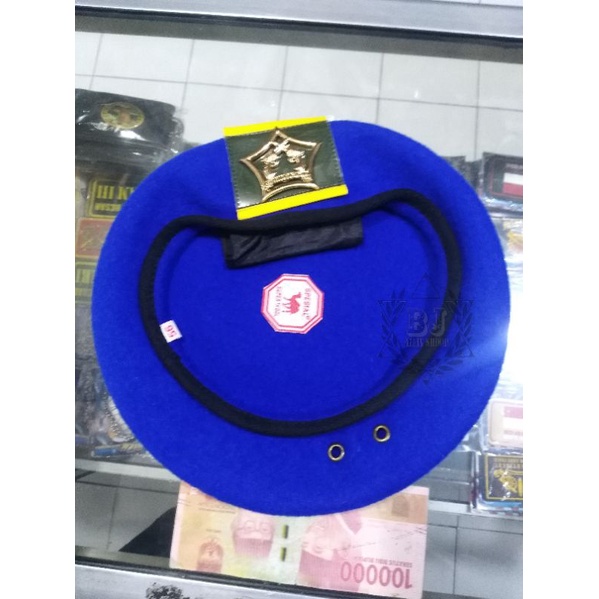 Jual baret biru pm camel merah baret polisi militer baret pom ad ...