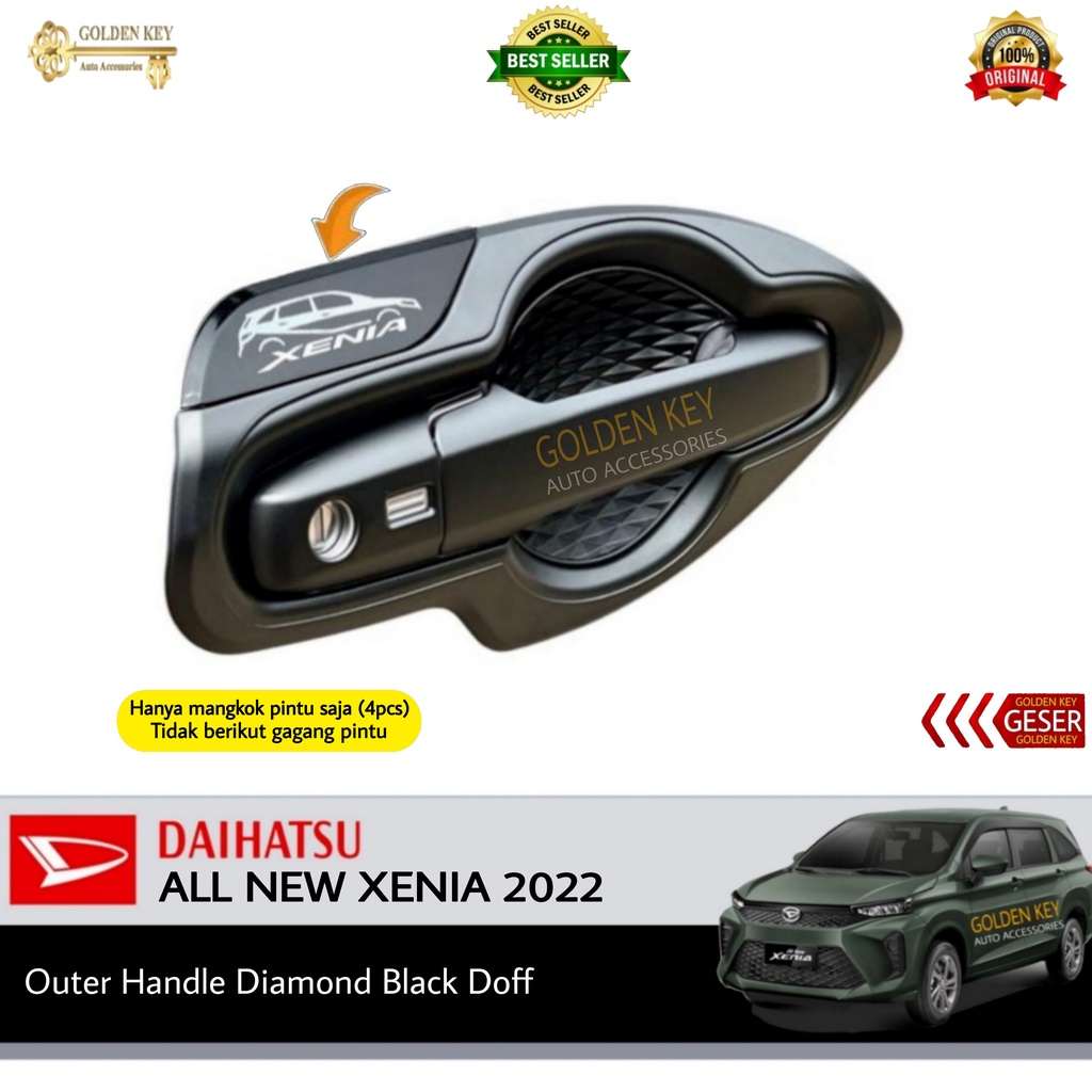 Jual Outer Handle All New Xenia 2022 Mangkok Pintu Diamond Black Doff | Shopee Indonesia