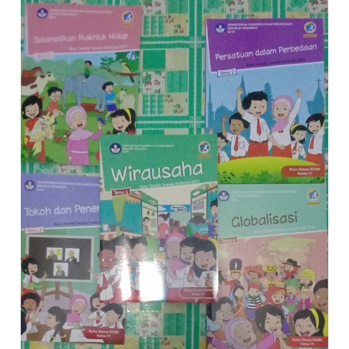 Jual buku tematik kelas 6 satu paket tema 12345 Indonesia|Shopee Indonesia
