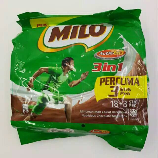 Milo malaysia 3 in 1 isi 21 sachet | Shopee Indonesia