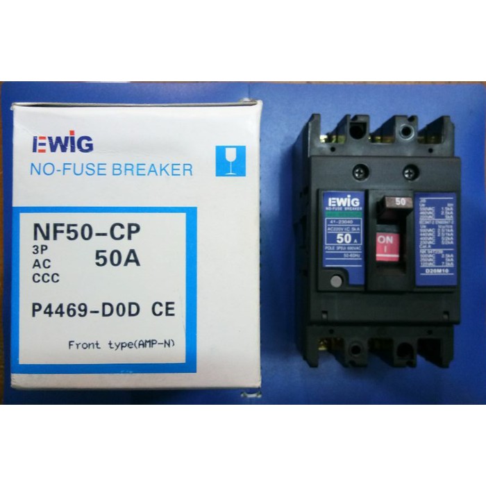 Jual MCCB / No Fuse Breaker / NFB NF50-CP 3P 10 - 50A Ewig | Shopee Indonesia