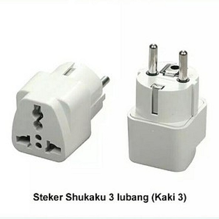 Jual Over Steker Adaptor 3 Kaki Travel Adapter ke 2 Universal UK US AU ...