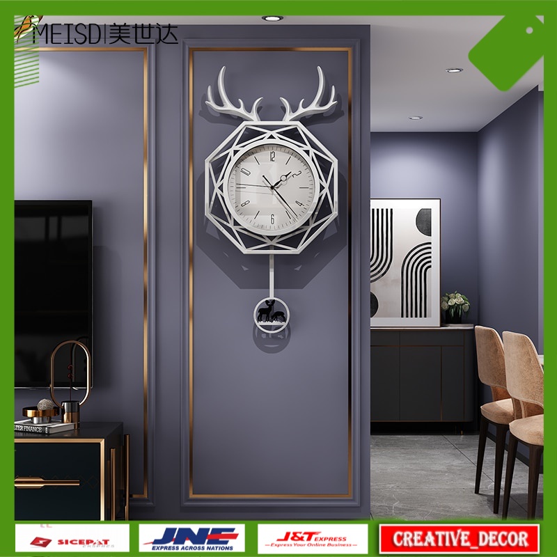 Jual Jam Dinding Aesthetic Dekorasi Dinding Large Wall Clock Modern ...