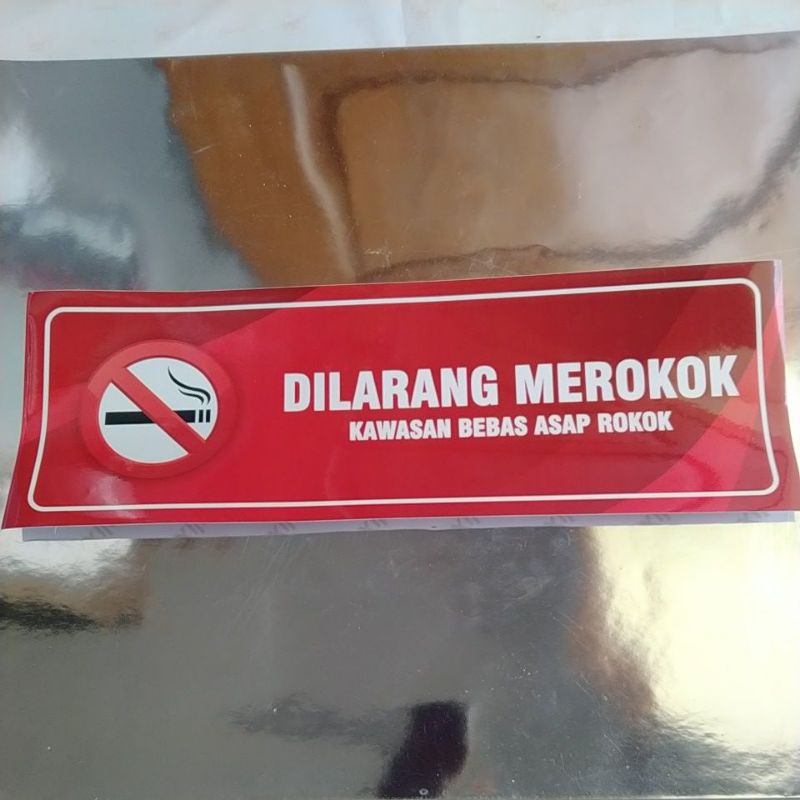 Jual Stiker Dilarang Merokok / Area Bebas Asap Rokok / No Smoking Area ...