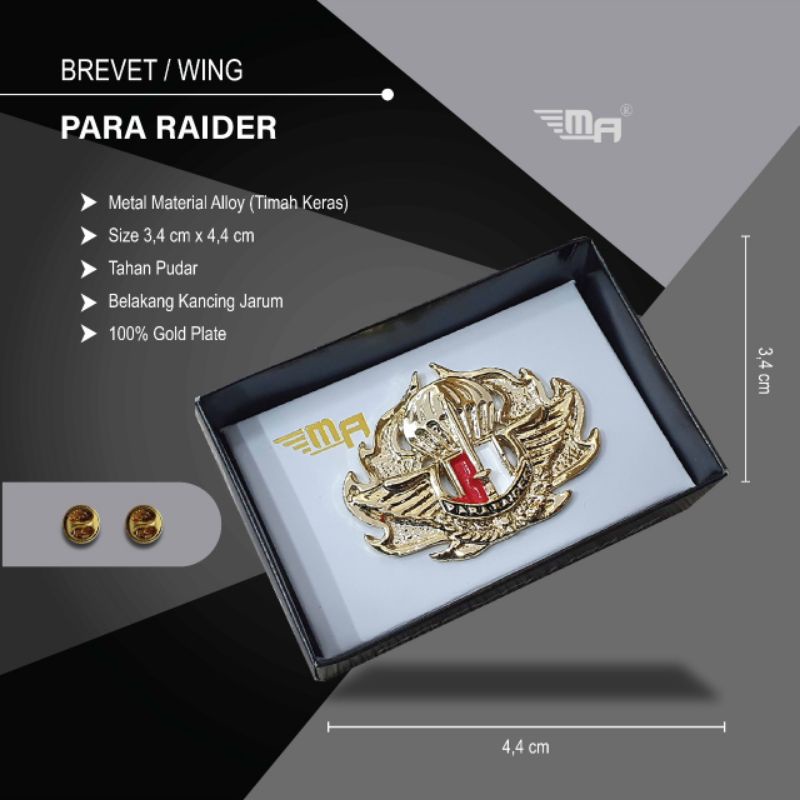 Jual WING PARA RAIDER PDH BRIVET BREVET PIN PARA RAIDER | Shopee Indonesia