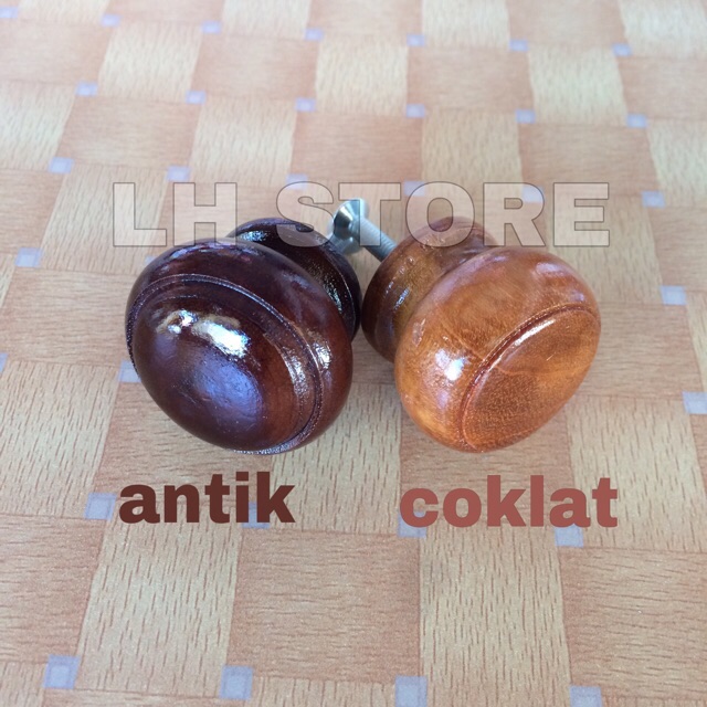 Jual KNOP KAYU BULAT PEGANGAN LACI LEMARI TARIKAN LACI LEMARI HANDLE ...