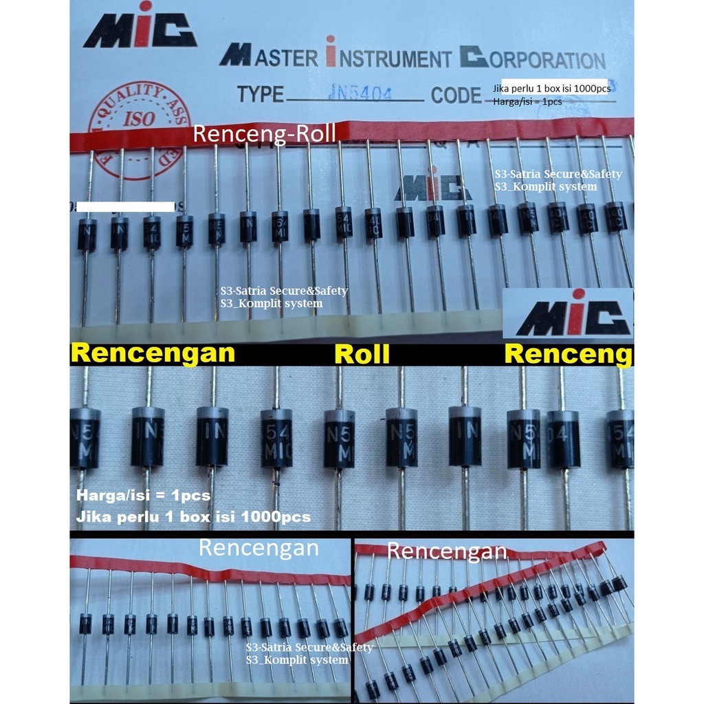 Jual dioda IN5404 diode in5404 1N5404 in 1N 5404 | Shopee Indonesia