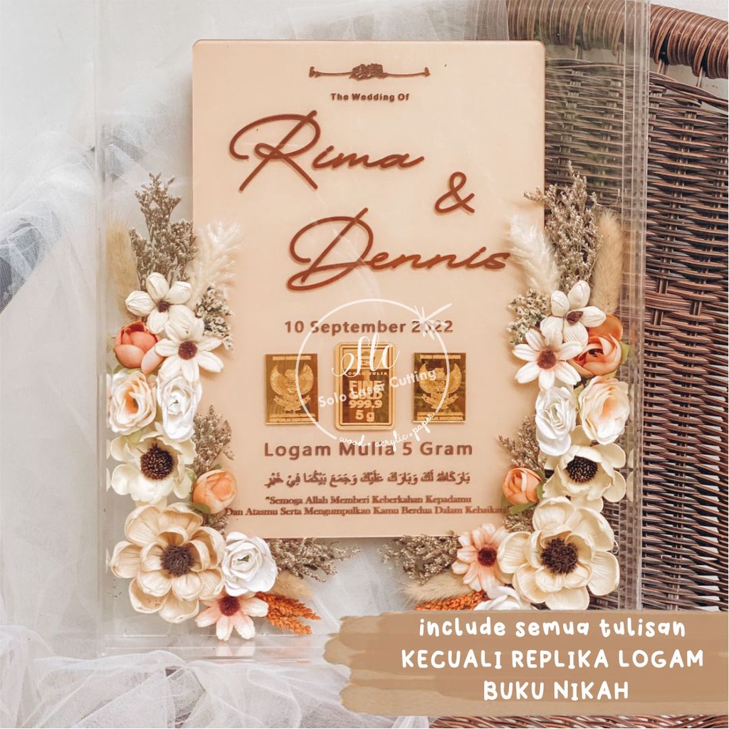 Jual BOTANIQUE SQUARE FRAME size 20x25 25x30 Mahar Pernikahan GIFT ...