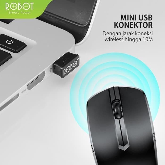 Review Robot M200 Mouse Wireless 2.4GHz Silent Optical 1600DPI ...