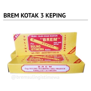 Jual BREM oleh-oleh khas madiun dengan KEMASAN KARDUS ISI 3 KEPING ...