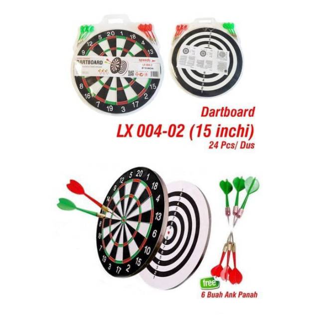 Jual PAPAN DART BOARD 2 SISI MERK SPEEDS 15 inc ORIGINAL MURAH | Shopee ...