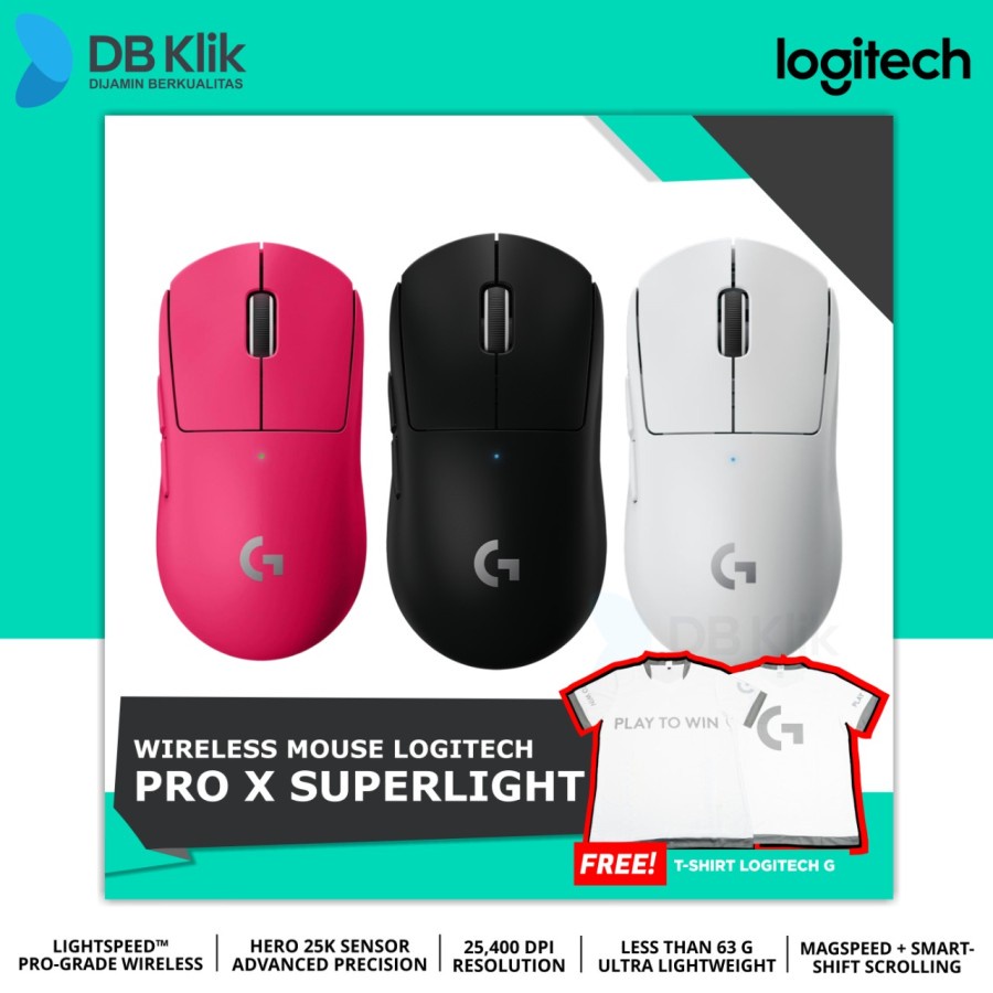 Jual Mouse Gaming Logitech G PRO X Superlight Wireless 25400 DPI ...