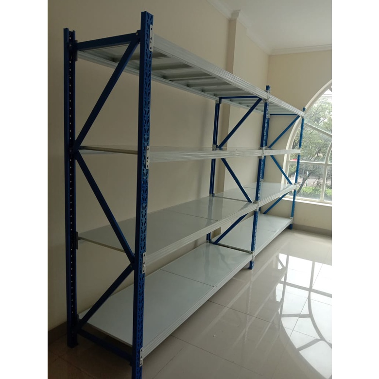 Jual Rak Gudang Import Murah Kapasitas Beban 250kg/susun, Rak ...