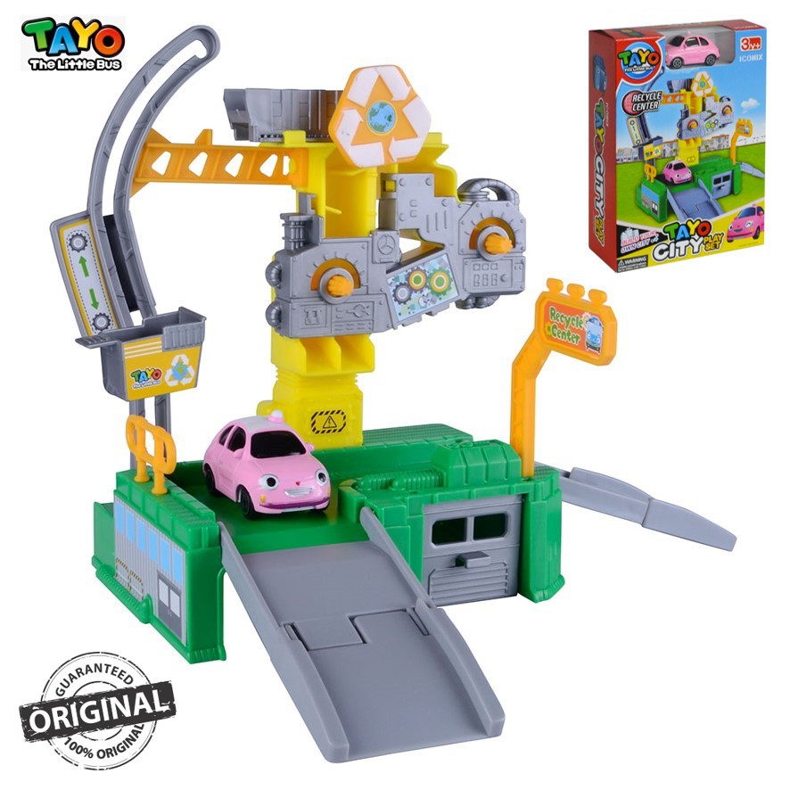Jual Original Tayo The Little Bus Tayo City Recycle Center Playset ...