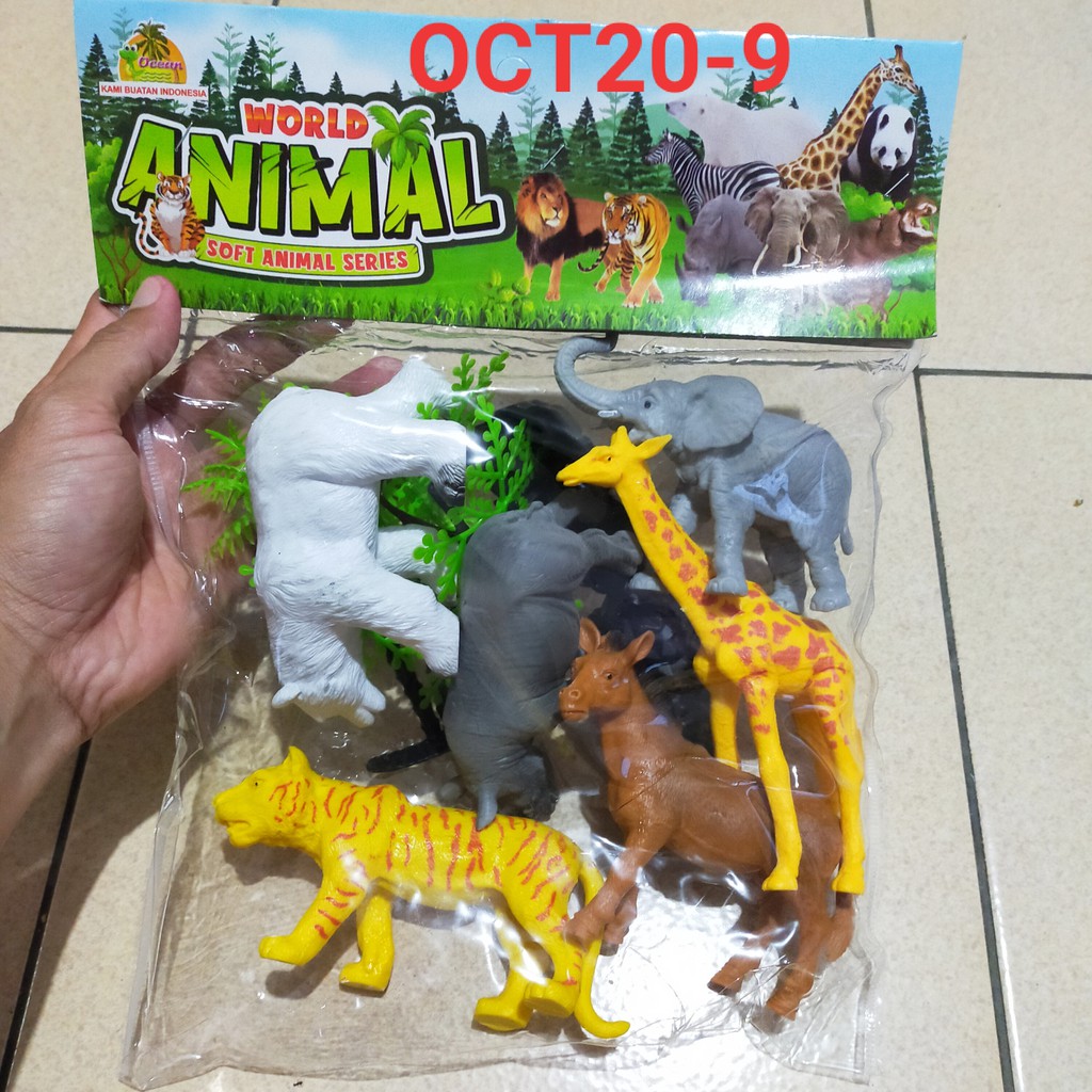 Jual SOFT ANIMAL SERIES Hewan Buas Singa Gajah Badak Rusa Zebra Jerapah ...
