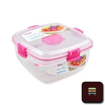 Jual Sistema Wadah Makanan Salad 1.1 Ltr - Pink | Shopee Indonesia