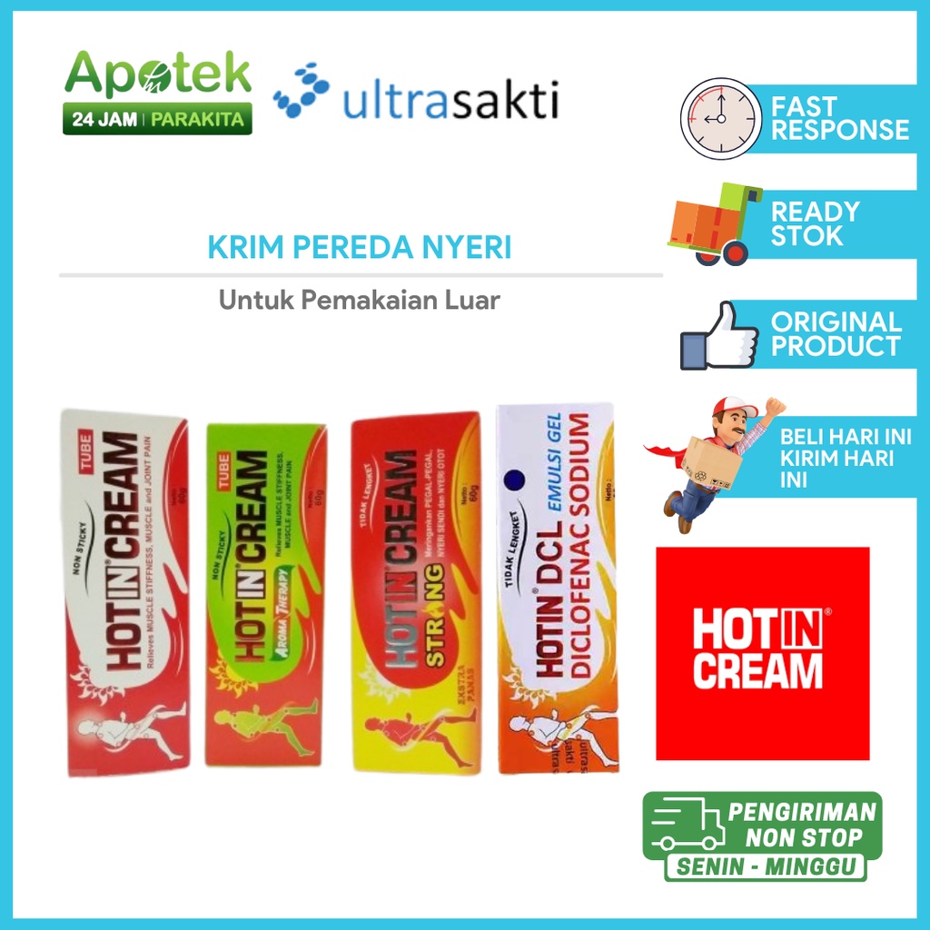 Jual Hotin Cream Tube 60G Krim Nyeri Sendi dan Otot salep analgesic ...