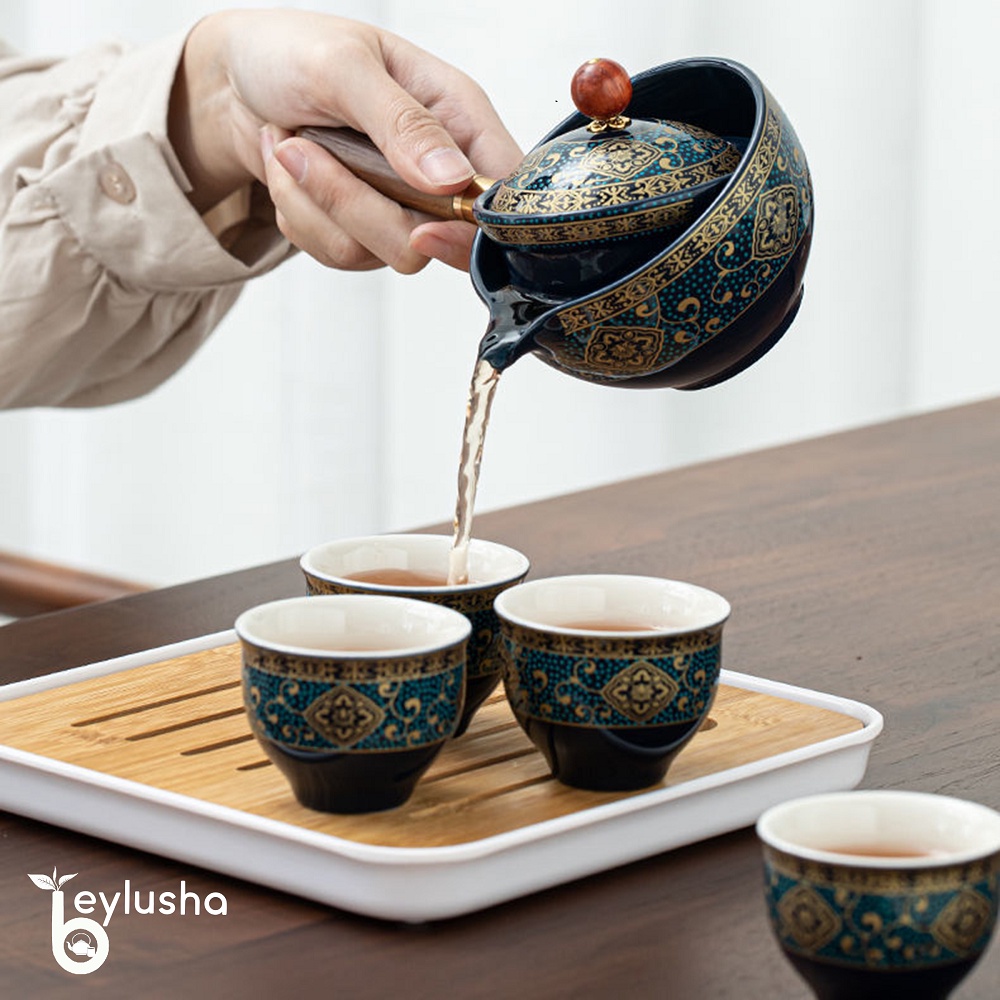 Jual Chinese Kung Fu Tea Pot Set Poci Teko Gelas Cangkir Tie Kuan Yin ...
