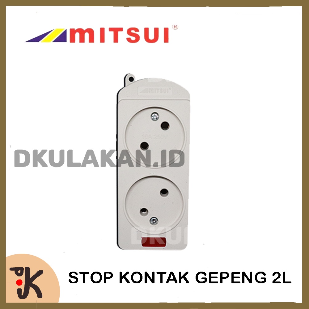 Jual STOP KONTAK MITSUI GEPENG 2 LUBANG CREAM + LAMPU INDIKATOR TIPE MSC 082 TERMINAL KUNINGAN ...