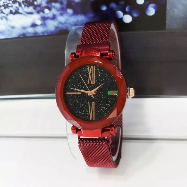 Jual Jam Tangan magnet Merah | Shopee Indonesia