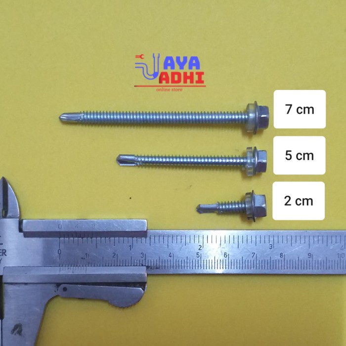 Jual Baut Atap SDS Skrup Driling Roofing 50 mm / 5cm | Shopee Indonesia