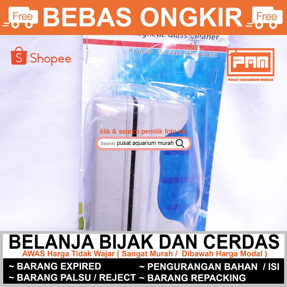 Jual Pembersih Kaca Magnet AA11 SAKKAI Sikat Kaca Alga Lumut Ketebalan ...